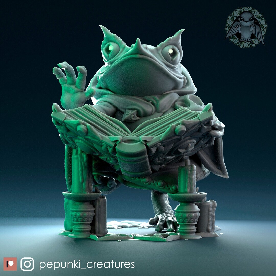 Necromancer Toad | Tabletop or Display Scale | D&D Humblewood TTRPG ...