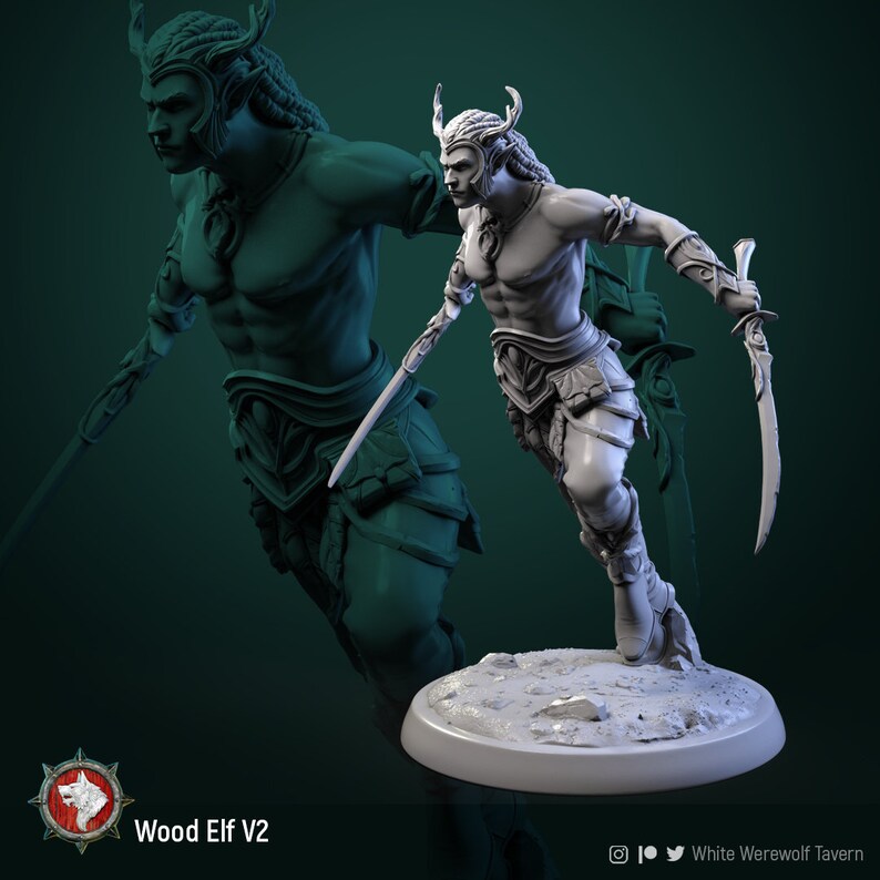Wood Elves | TABLETOP SCALE | TTRPG Miniature | White Werewolf Tavern ...