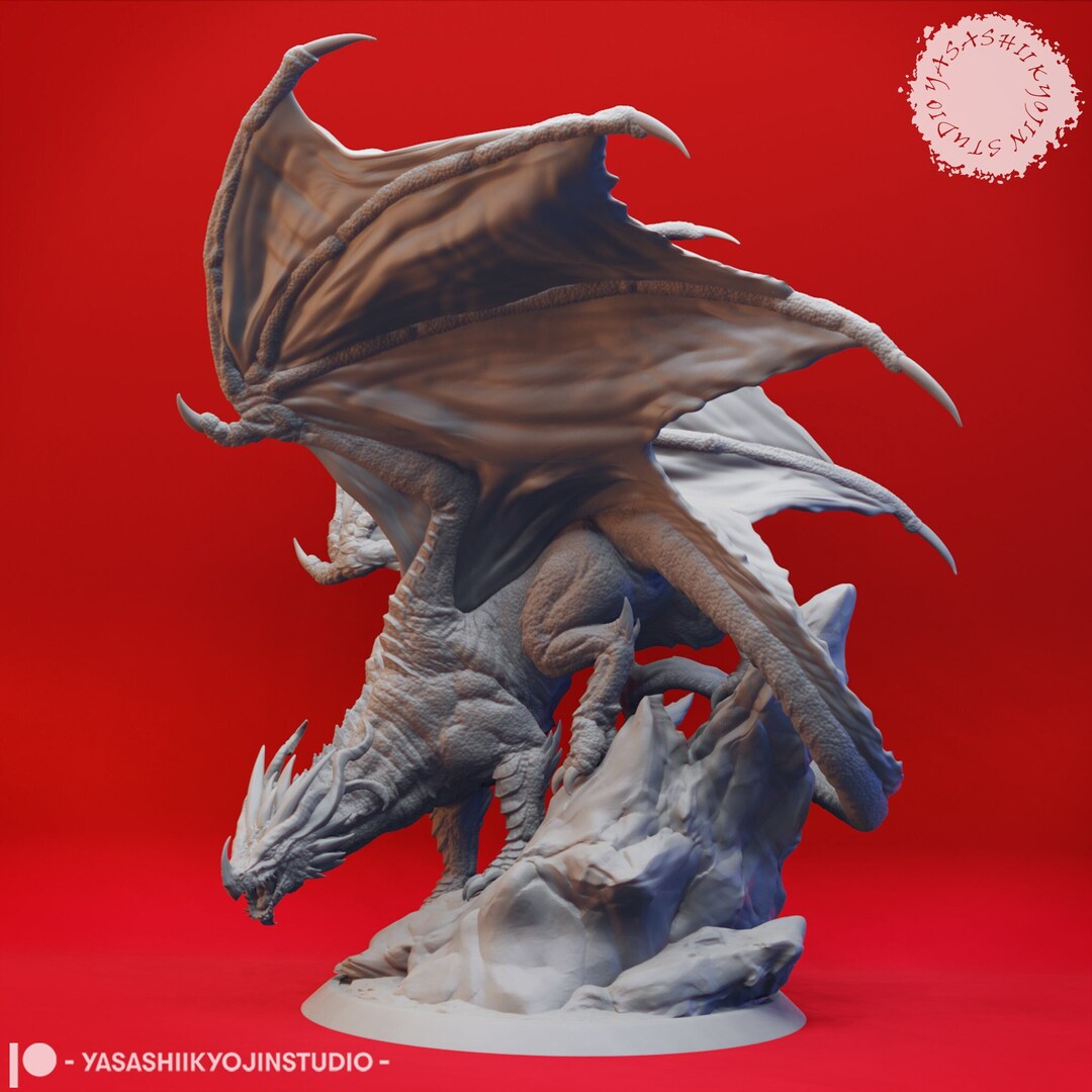 Ancient Red Dragon | Tabletop Scale | D&D Ttrpg Monster Miniature ...