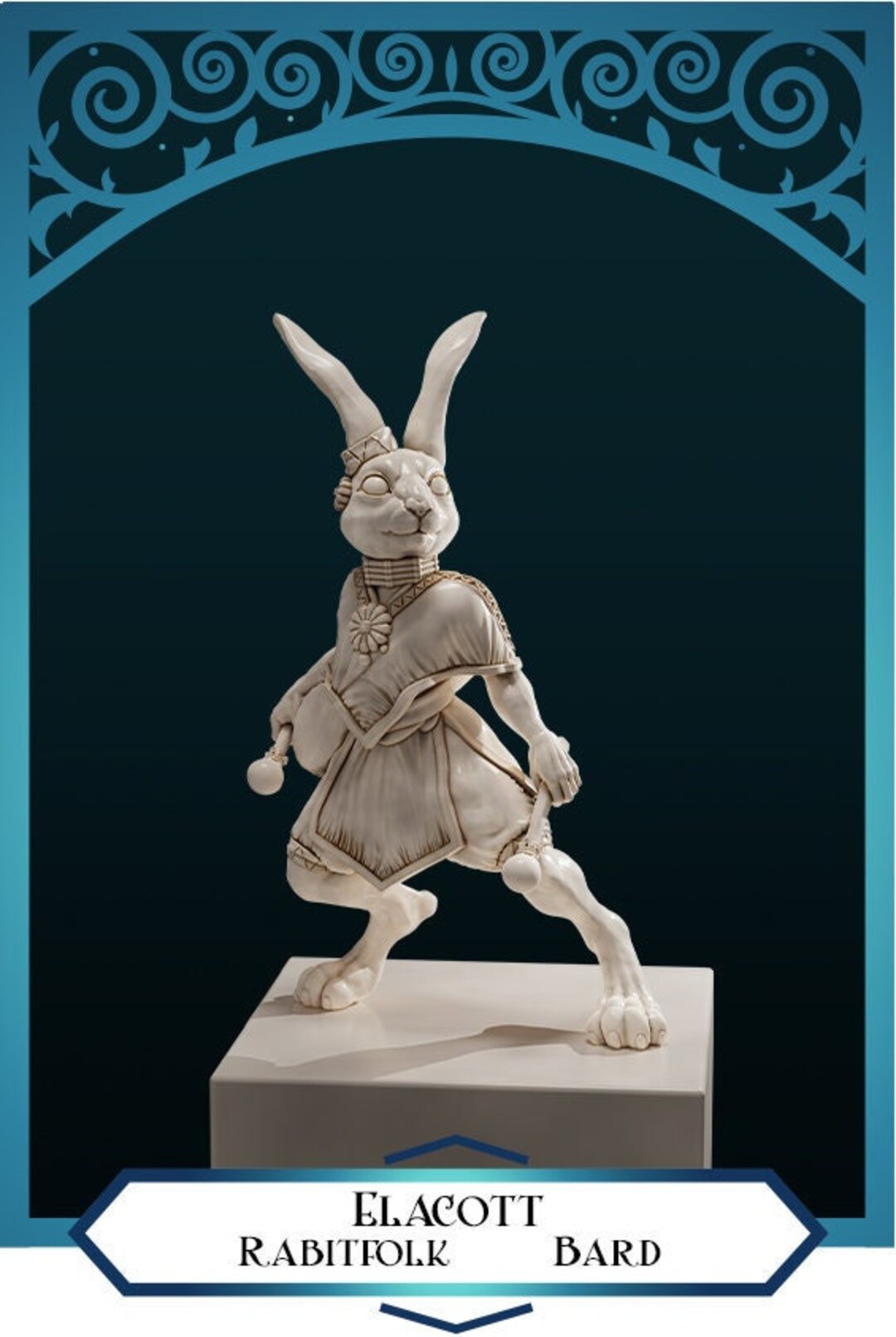 Rabbitfolk Bard | D&D Ttrpg Miniature | Dnd is A Woman | No Base | 3D ...