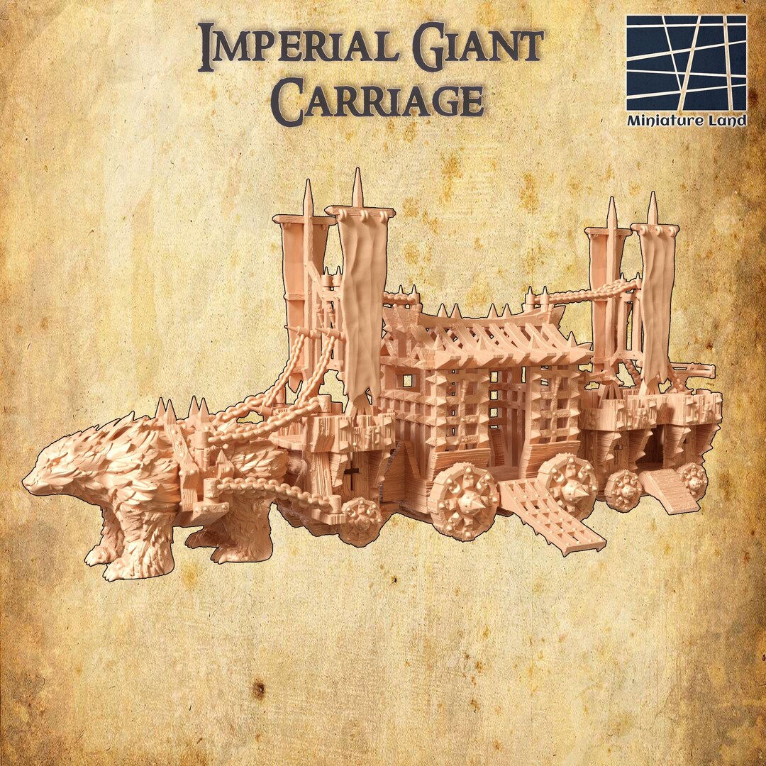 Giant Prison Cart | 28mm Scale Model Terrain | D&D TTRPG Playable 3D ...