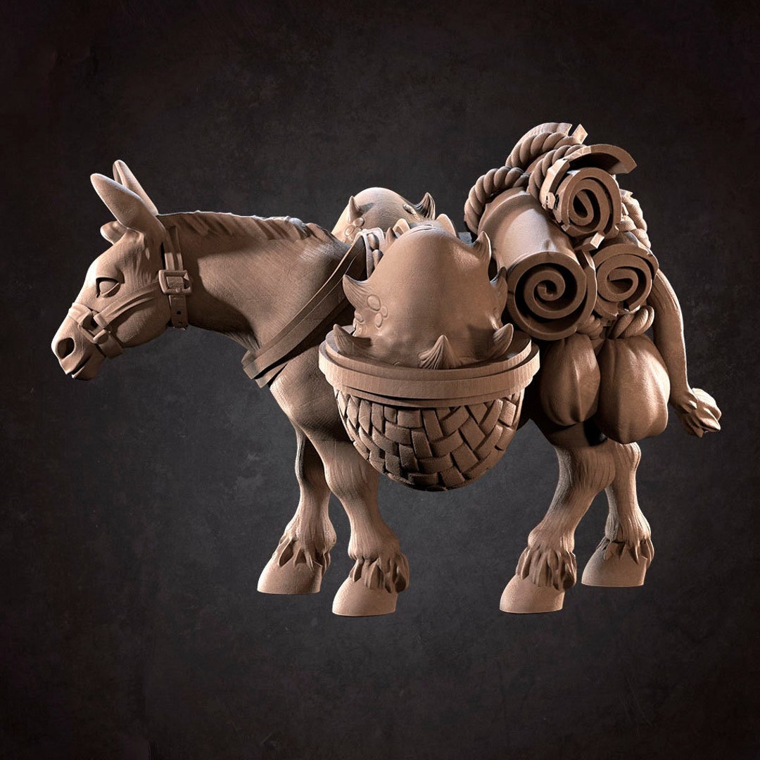 Mule | TABLETOP SCALE | D&D TTRPG Pathfinder Miniature | Bite the ...