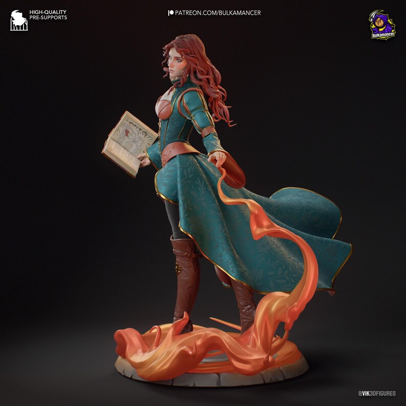 Red-haired Enchantress | Resin Garage Kit Sculpture Anime Video Game ...