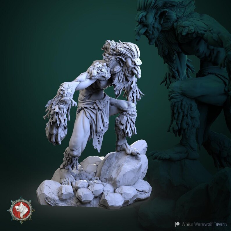 Trolls, Furred | TABLETOP SCALE | TTRPG Miniature | White Werewolf ...