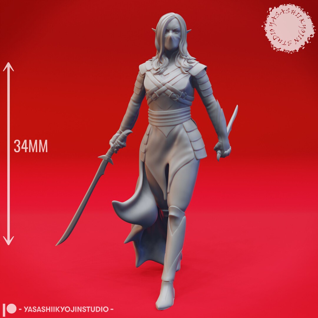 Drow | TABLETOP SCALE | TTRPG Monster Miniature | Yasashii Kyojin ...