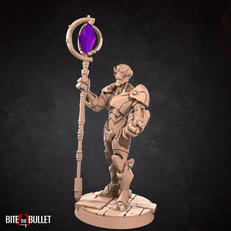 Warforged Warlock TTRPG Miniature Bite the Bullet - Etsy