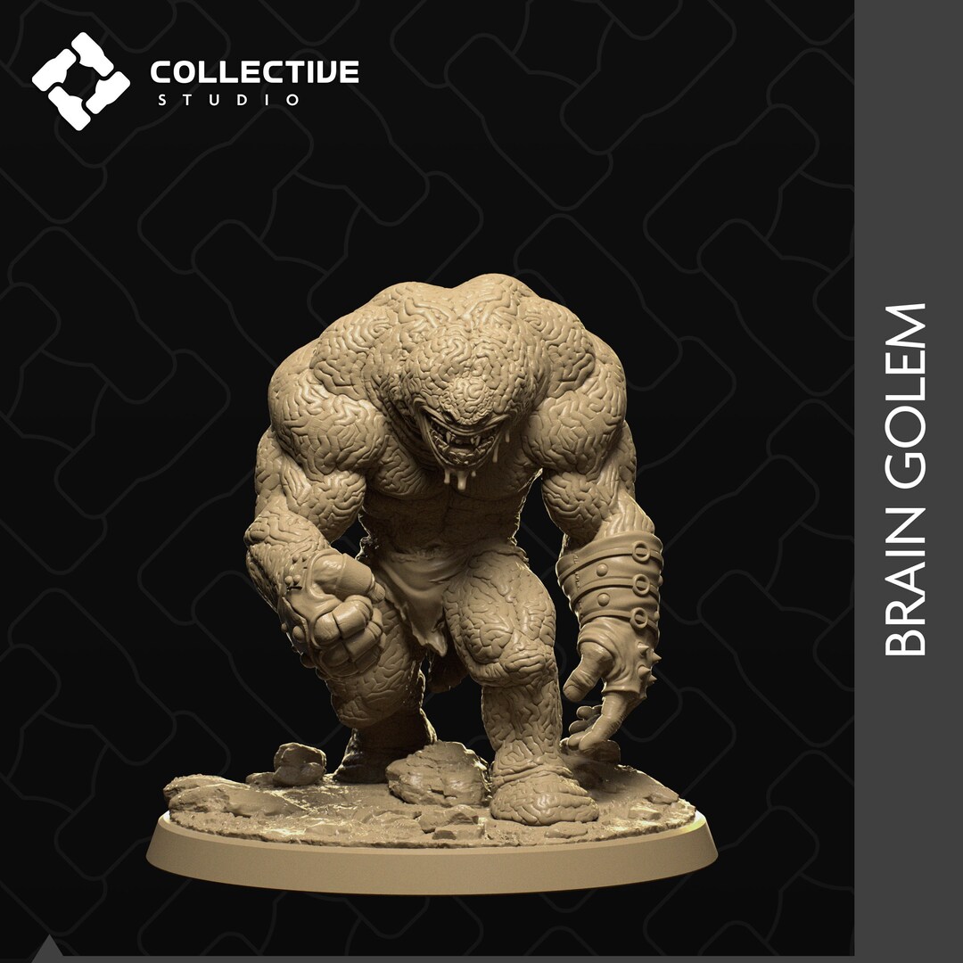 Brain Golem | Tabletop Gaming Mini or Display Figure | Collective ...