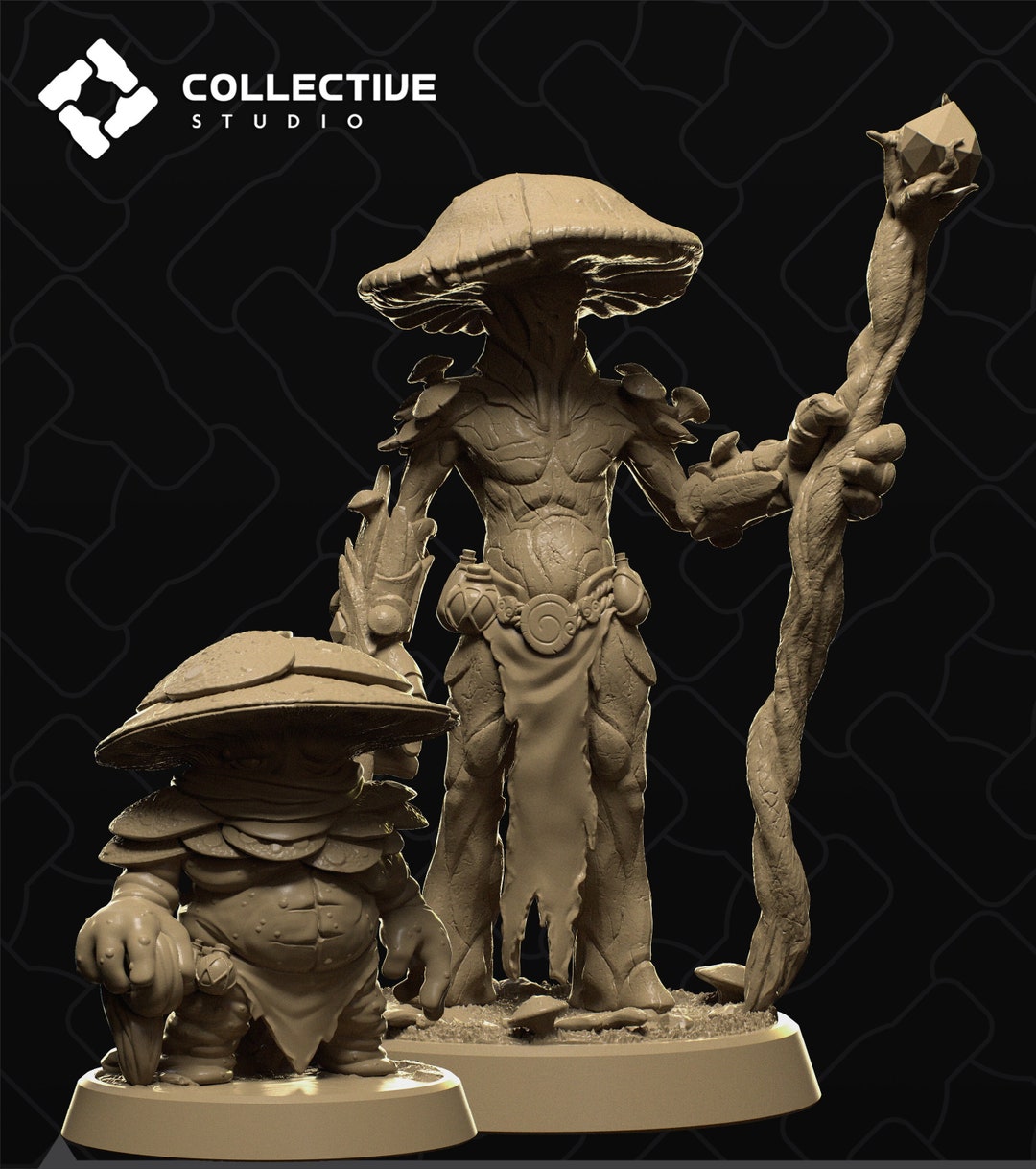 Myconids TABLETOP SCALE TTRPG D&D Miniature Collective Studio Unpainted ...