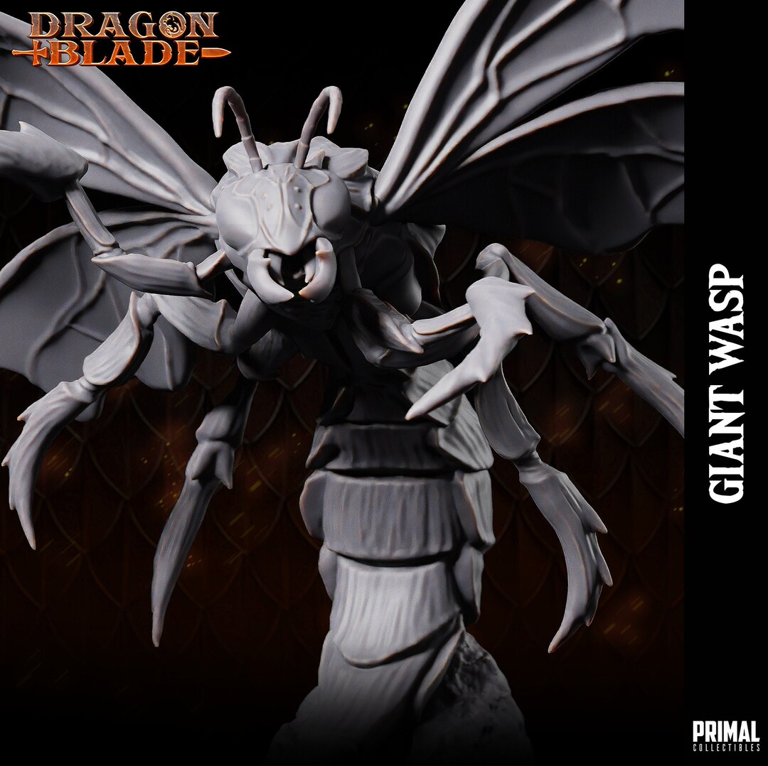Giant Wasp | Tabletop Scale | TTRPG D&D Miniature | Primal Collectibles ...