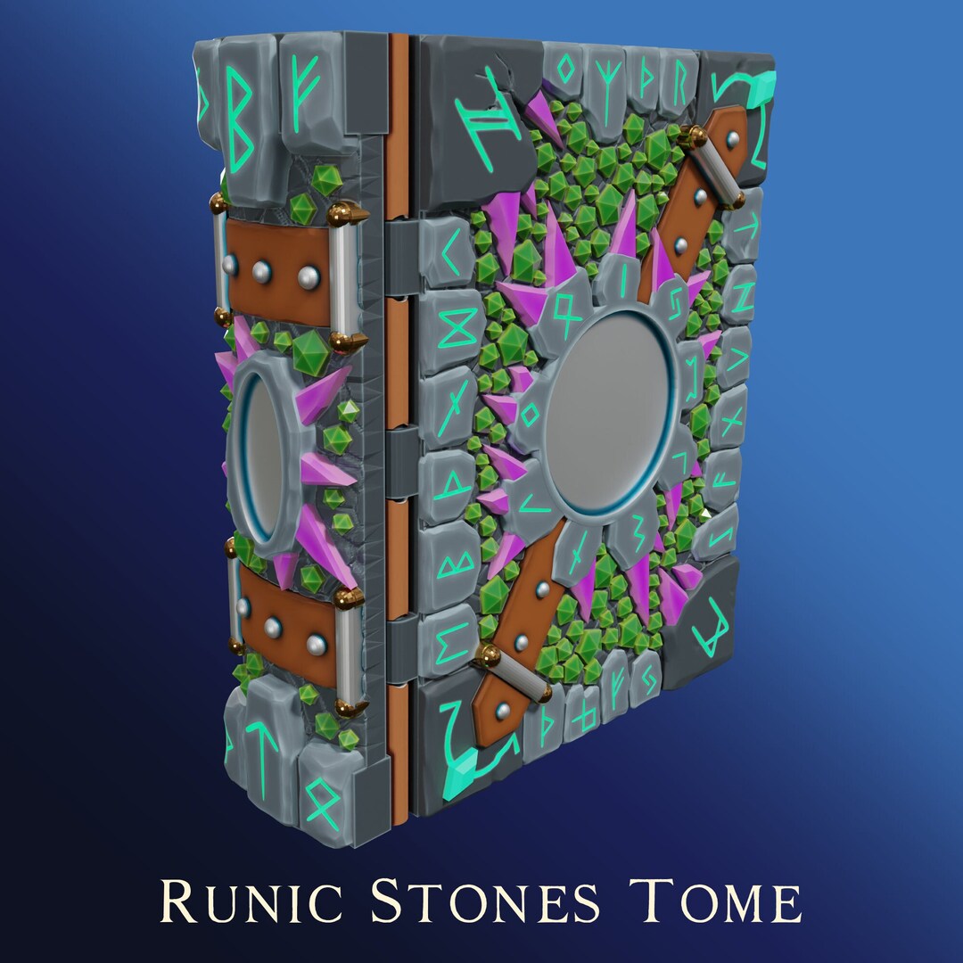 The Librarian's Tome, Runic Stones | 3D Printed Gaming Storage ...