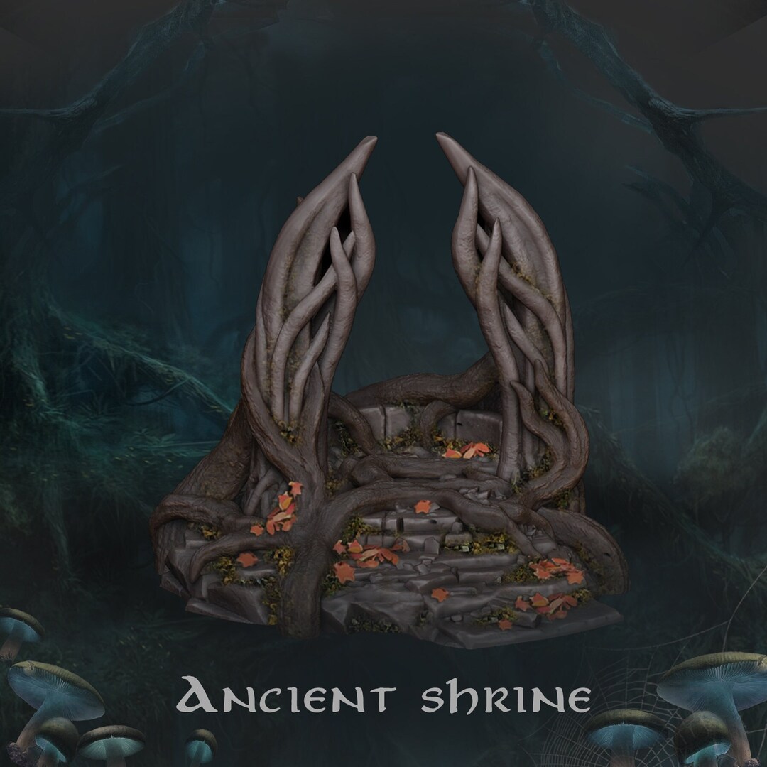 Elven Shrine | D&D TTRPG Playable 3D Printed Building | the Mines - Etsy