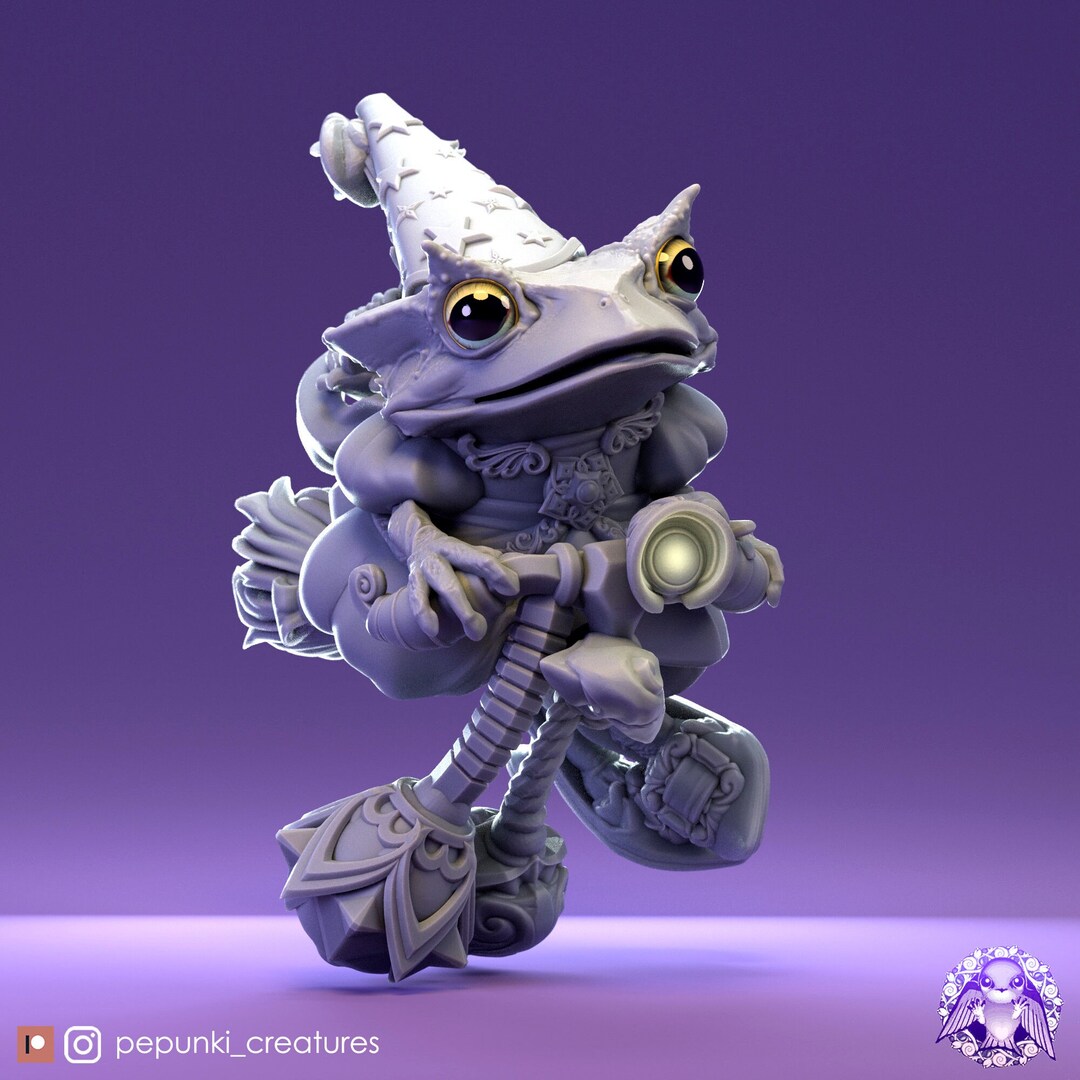 Frog Wizardess | Tabletop or Display Scale | D&D Humblewood TTRPG ...