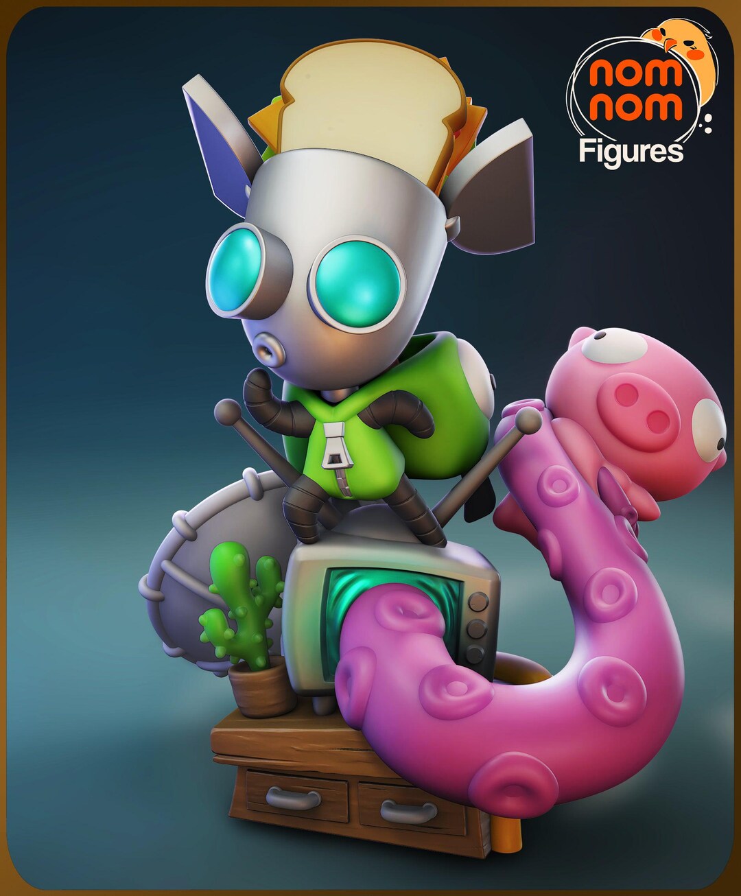 Chibi Robot Space Gremlin | Resin Garage Kit Figure Anime Fan Art ...