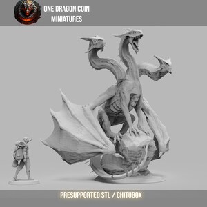 Threexia the Matriarch Hydra Dragon | TABLETOP SCALE | TTRPG Monster ...