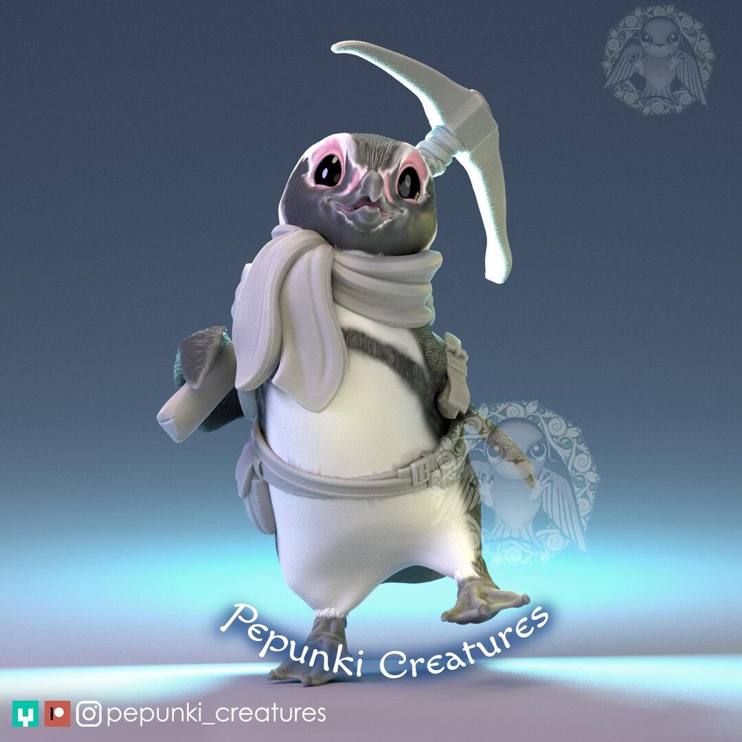Penguin D&D TTRPG Miniature Pepunki Creatures Unpainted, Unplated Resin ...
