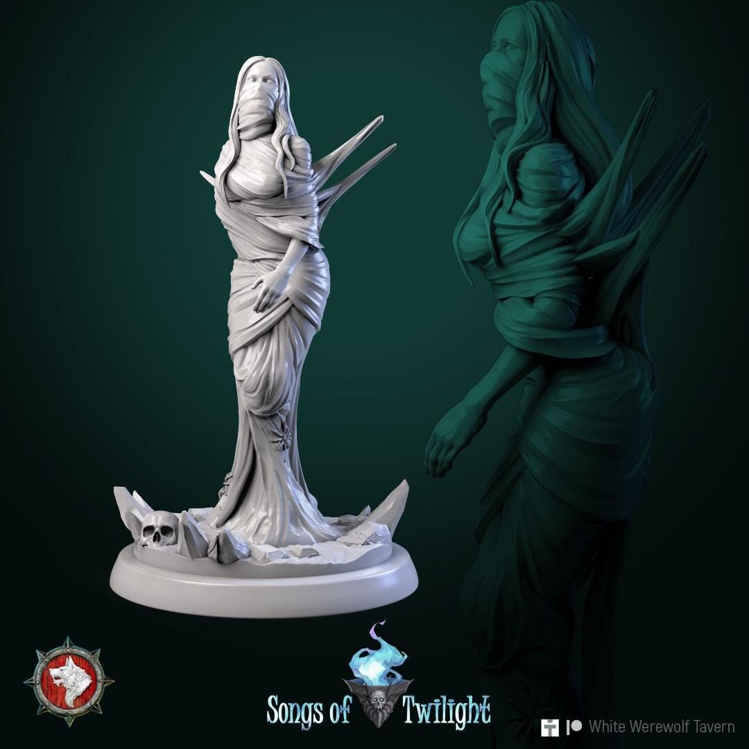 People in Cocoons | Tabletop Scale | Ttrpg D&D Miniature | White ...