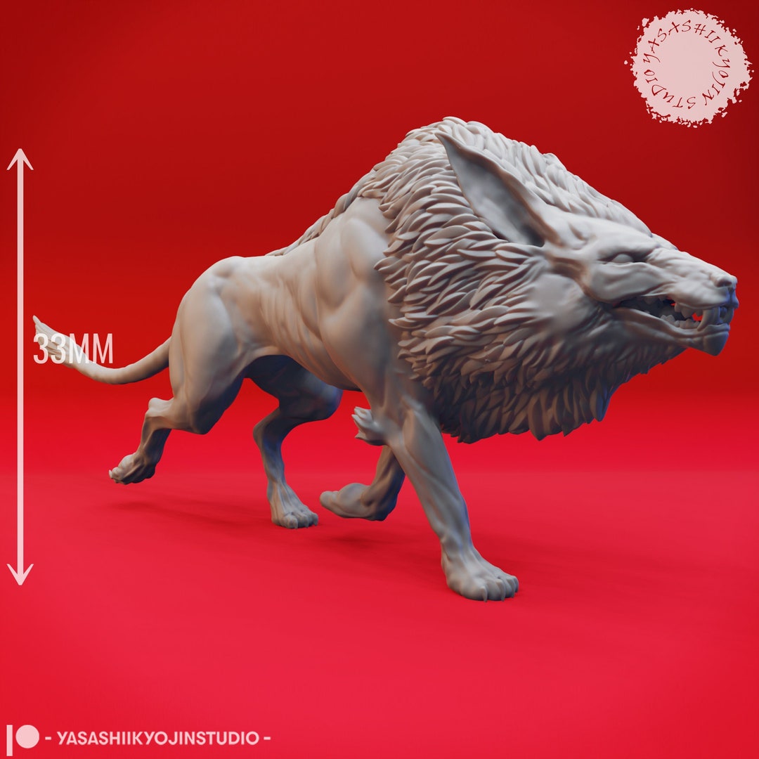 Worg | Tabletop Scale | D&D Ttrpg Monster Miniature | Yasashii Kyojin ...