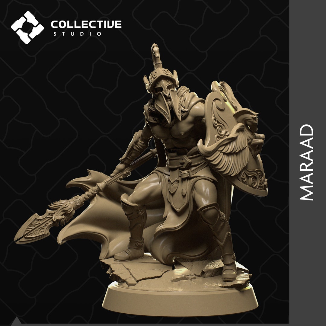 Maraad, Olympian Fighter D&D TTRPG Miniature Collective Studio TABLETOP ...