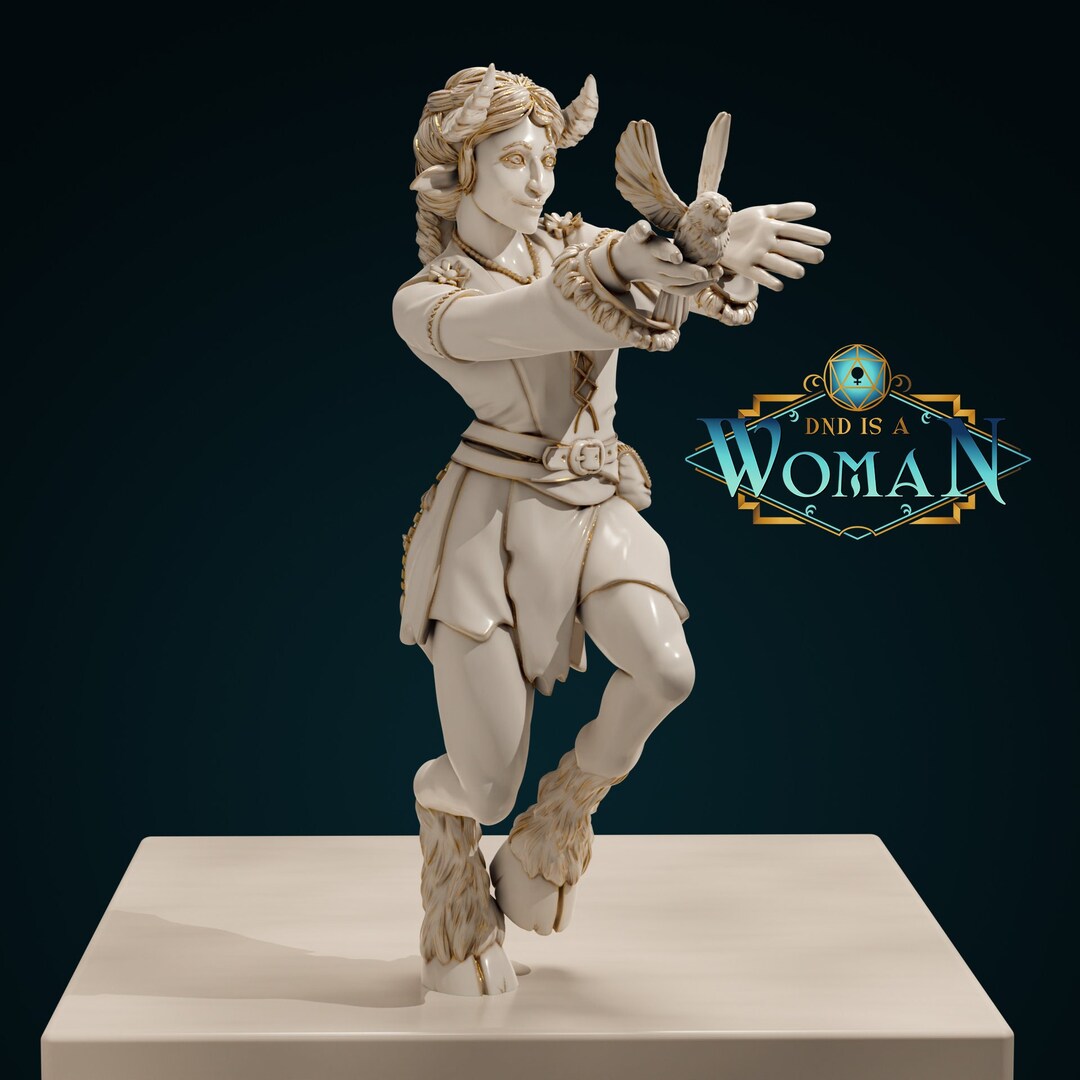 Satyr Druid | D&D Ttrpg Miniature | Dnd is A Woman | No Base | 3D Print ...