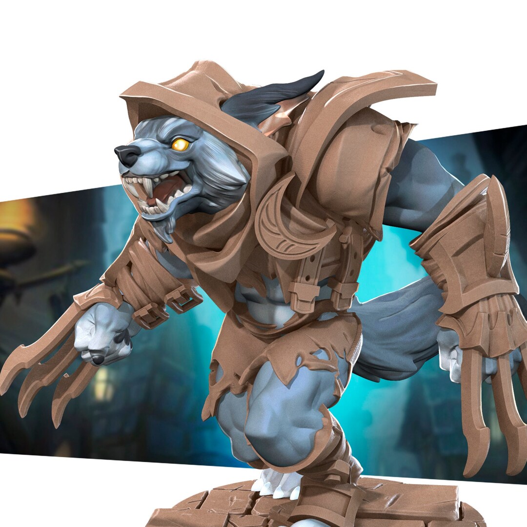 Werewolf Rogue | Tabletop Scale | D&D Ttrpg Miniature | Bite the Bullet ...