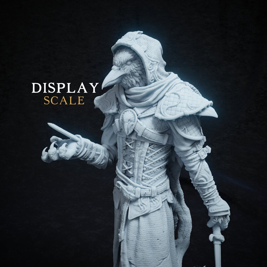 Corvo Baltar, Kenku Rogue Assassin Display Scale TTRPG D&D Miniature ...