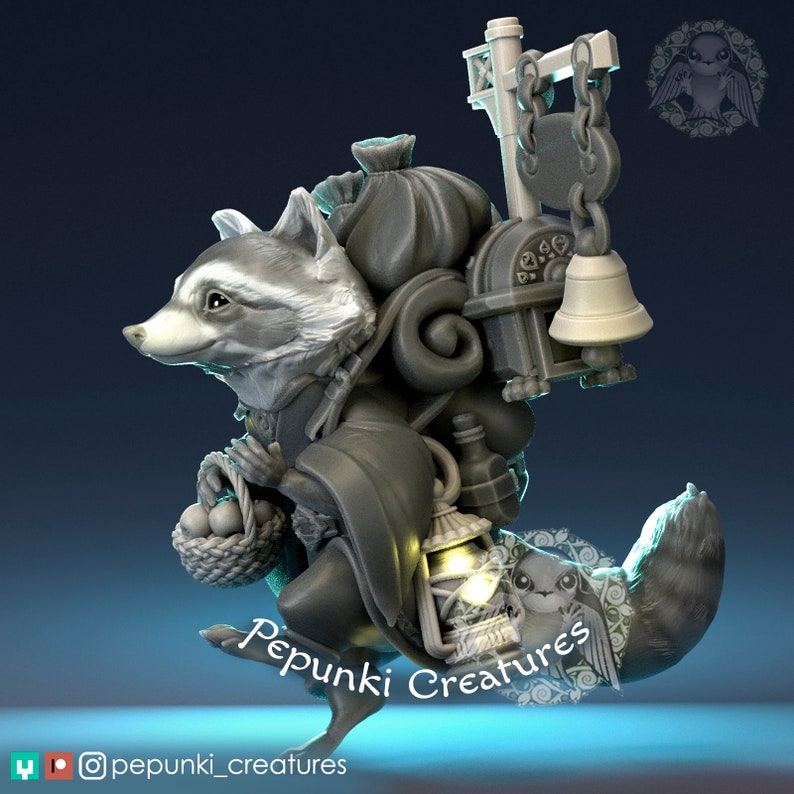 Raccoon Merchant | Tabletop or Display Scale | D&D Humblewood TTRPG ...