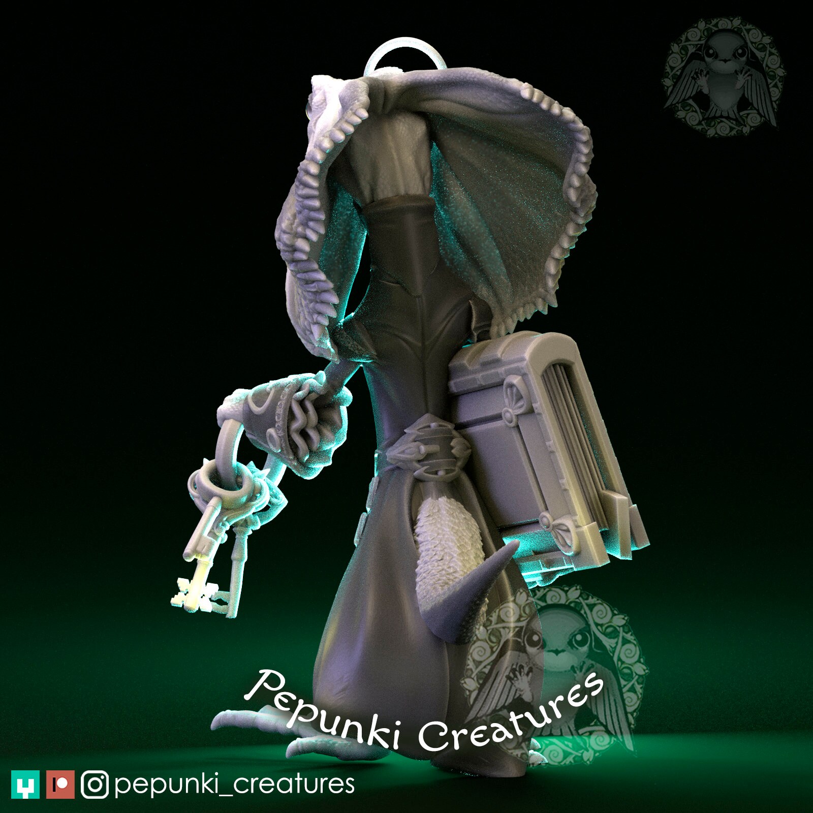 Frilled Lizard Librarian | Tabletop or Display Scale | D&D Humblewood ...