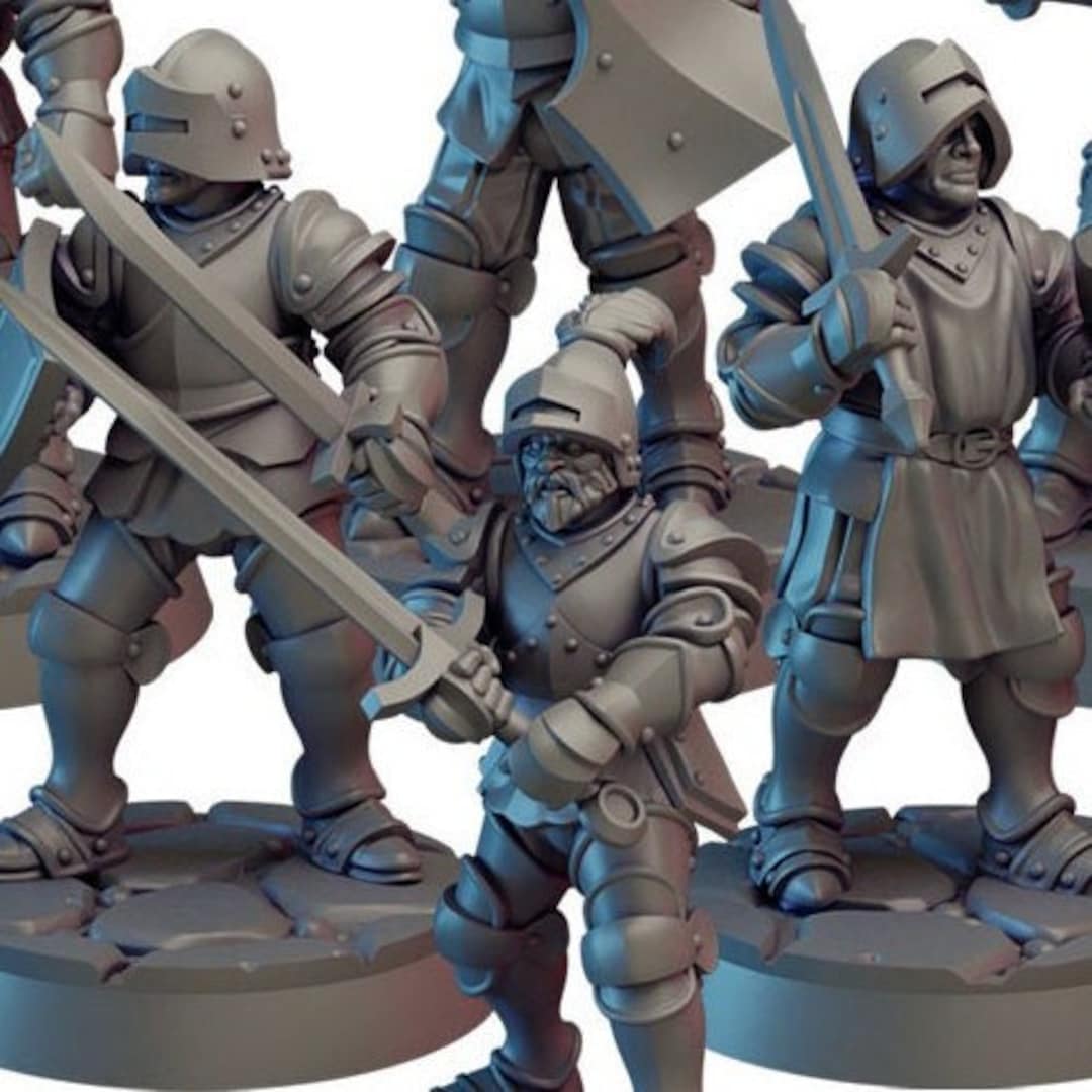 Knights TABLETOP SCALE D&D TTRPG Mini Vae Victis Miniatures - Etsy