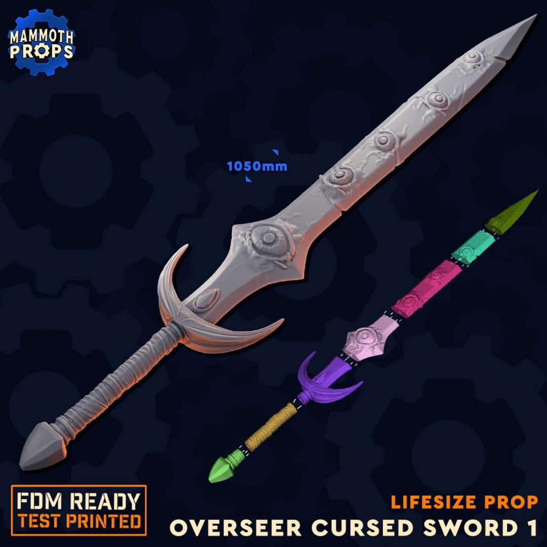Overseer Cursed Sword | D&D Lifesize Ttrpg Larp Gaming Prop | Mammoth ...