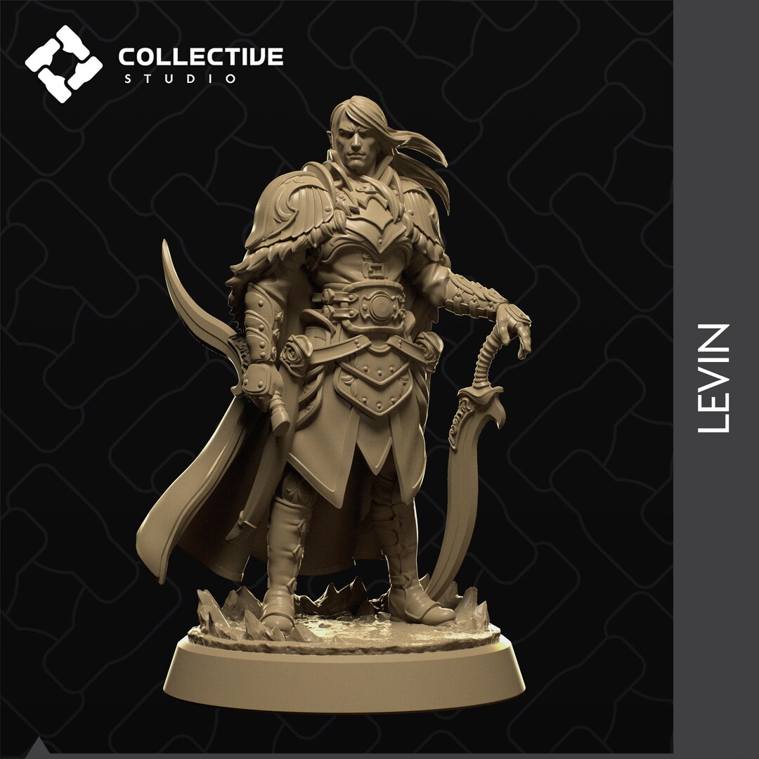 Levin, Elf Drow Fighter Ranger | Tabletop Gaming Mini or Display Figure ...