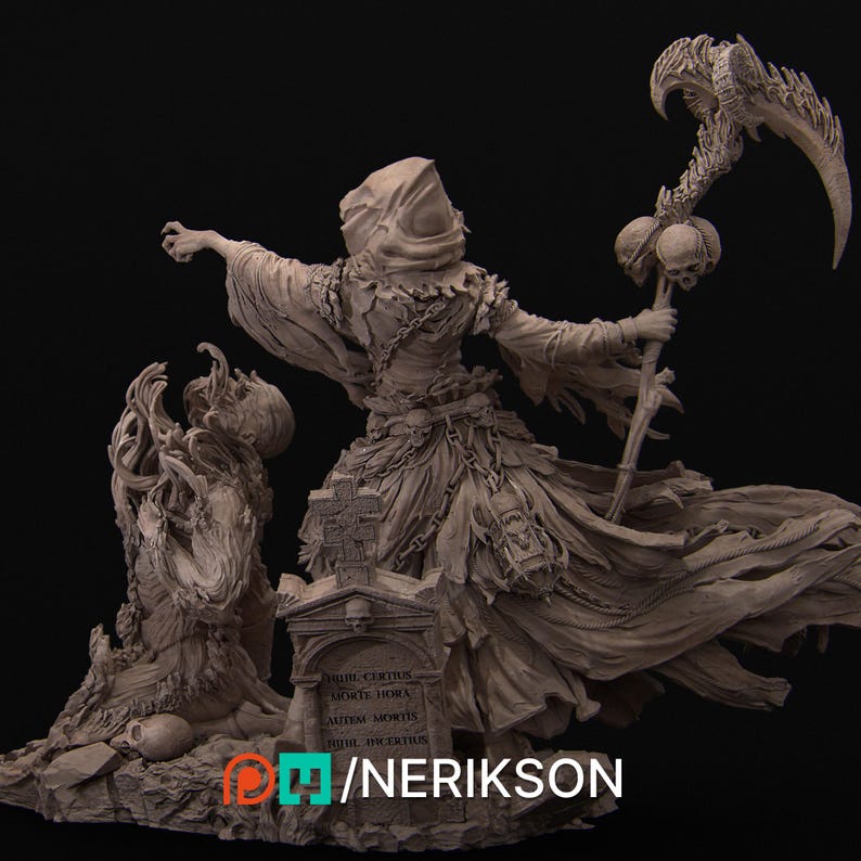 Grim Reaper | Garage Resin Kit Statue | D&D TTRPG Fantasy Miniature ...