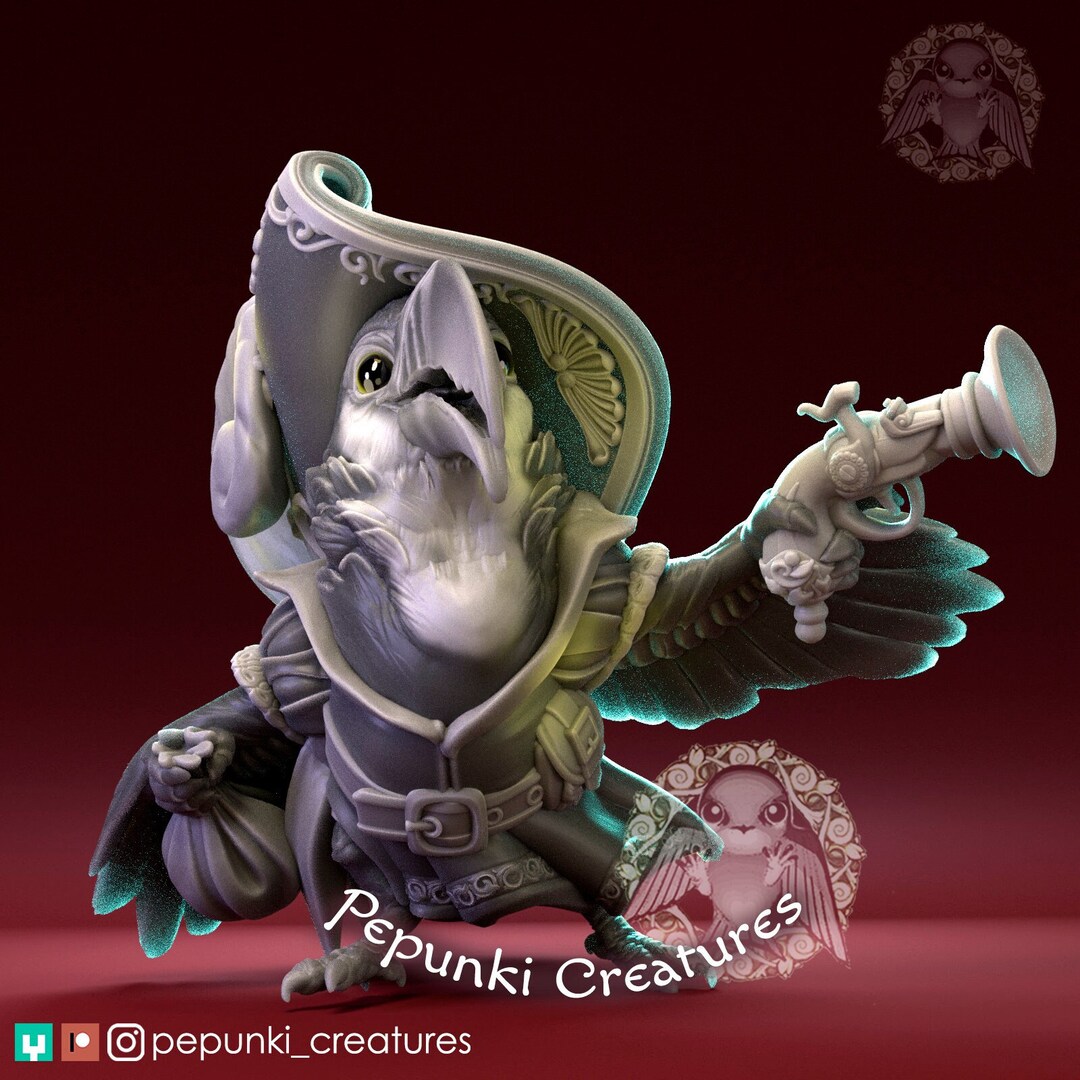 Toucan Pirate Captain | Tabletop or Display Scale | D&D Humblewood ...