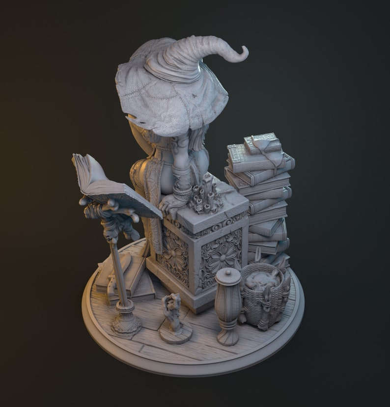 Merlin Human Wizard Female D&D TTRPG Miniature Mythreal - Etsy