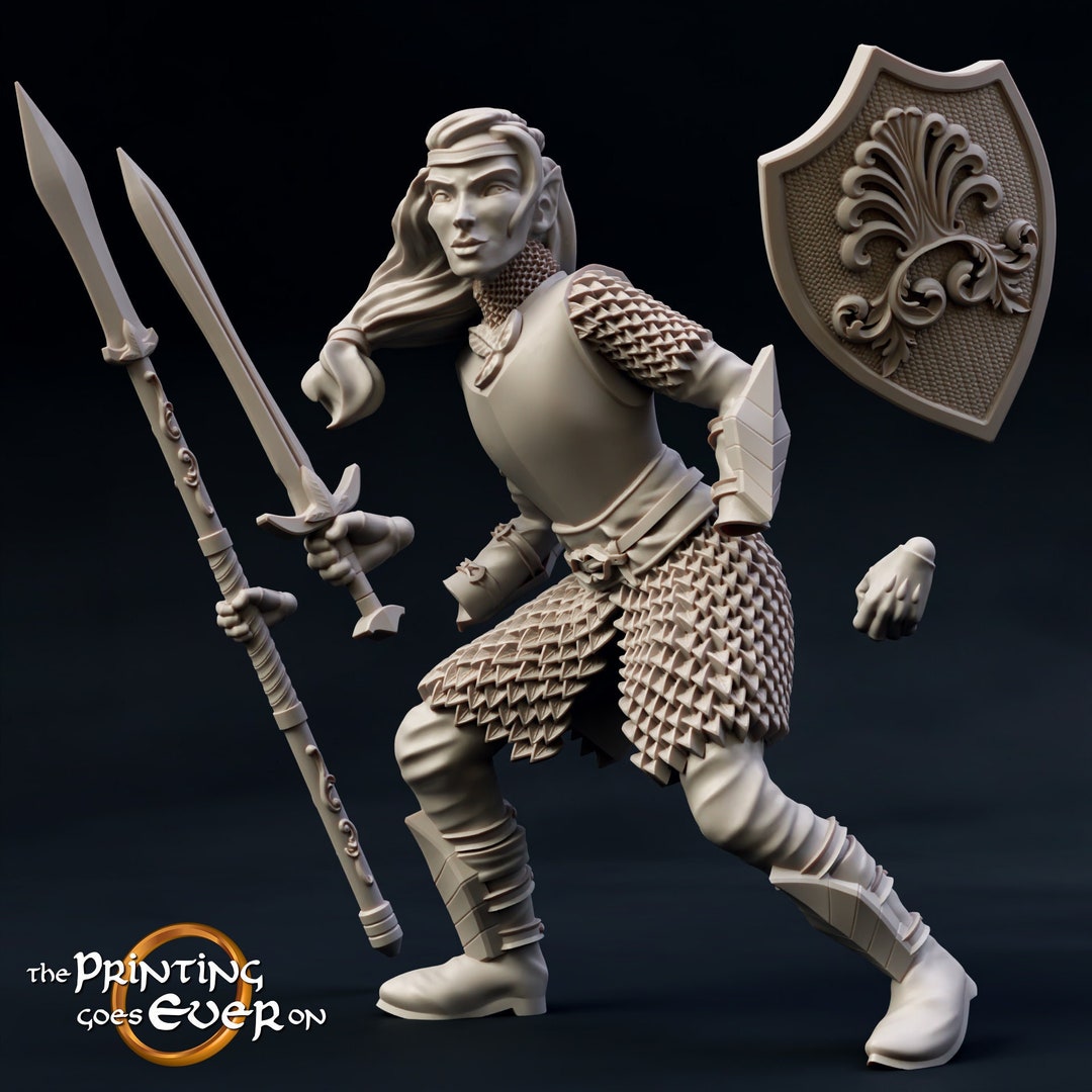 Brightwood Defender Female | D&D Ttrpg Miniature | Dnd is A Woman | No ...
