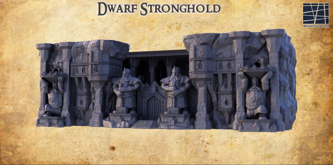 Dwarf Stronghold | 28mm Scale Model Terrain | D&D TTRPG Playable 3D ...
