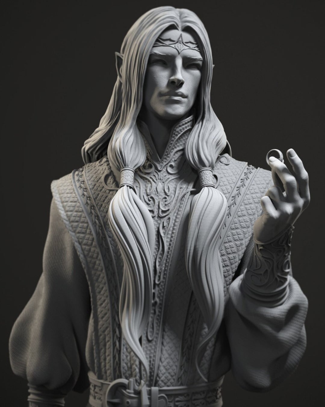 1:12 Lord of Gifts, Elf Deity, Rings | Resin Garage Kit Figure Book Fan ...