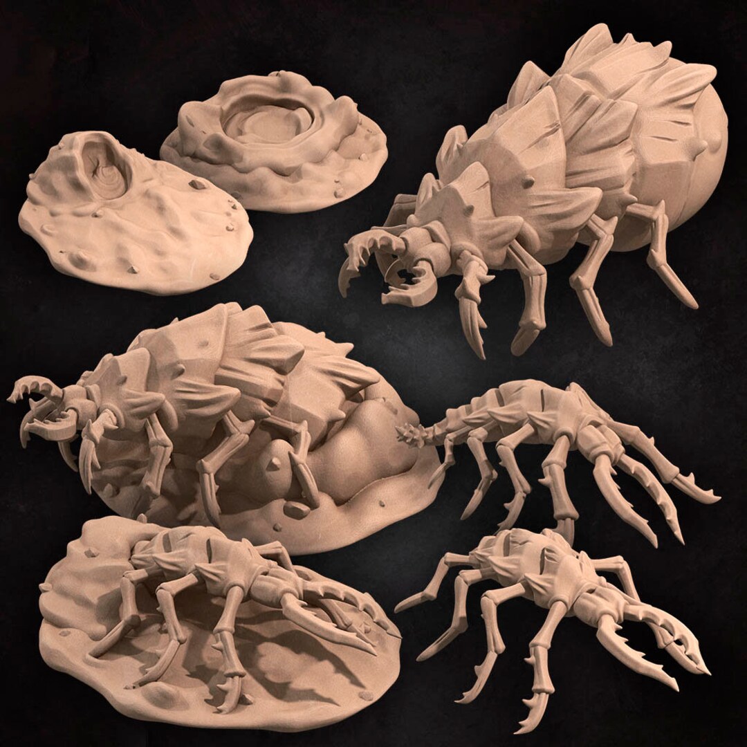 Sand Maggots Set | Tabletop Scale | D&D Ttrpg Miniature | Bite the ...