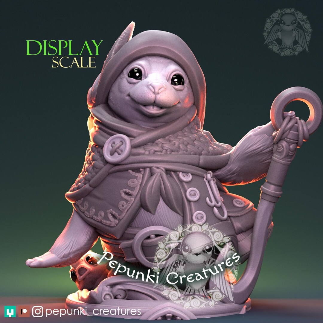 Seal 60mm Display Model Pepunki Creatures Unpainted Resin 8k - Etsy