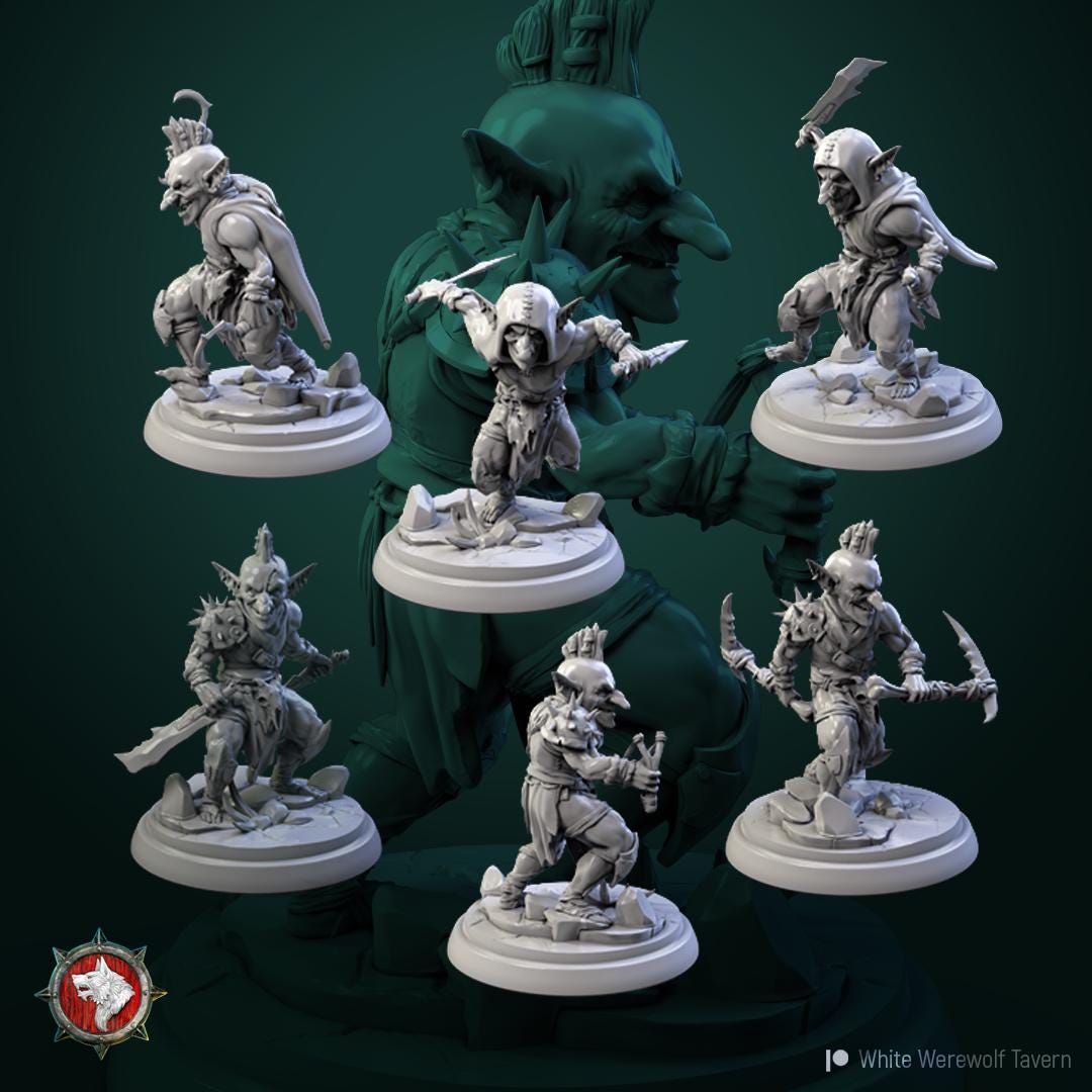 Small Goblins | TABLETOP SCALE | D&D TTRPG Miniature | White Werewolf ...