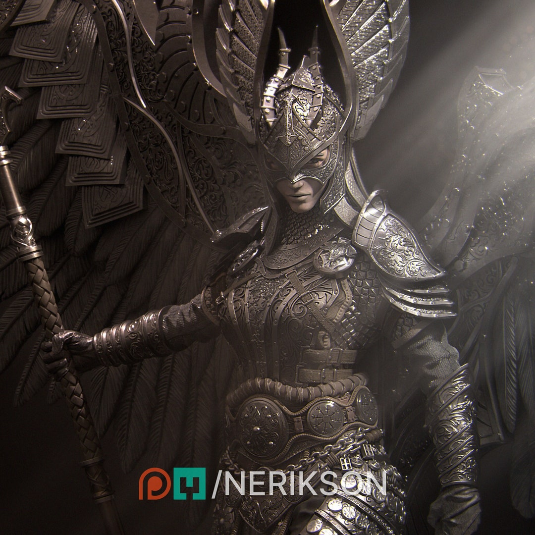 Revna, Aasimar Angel Warrior | Tabletop Gaming Mini or Display Figure ...