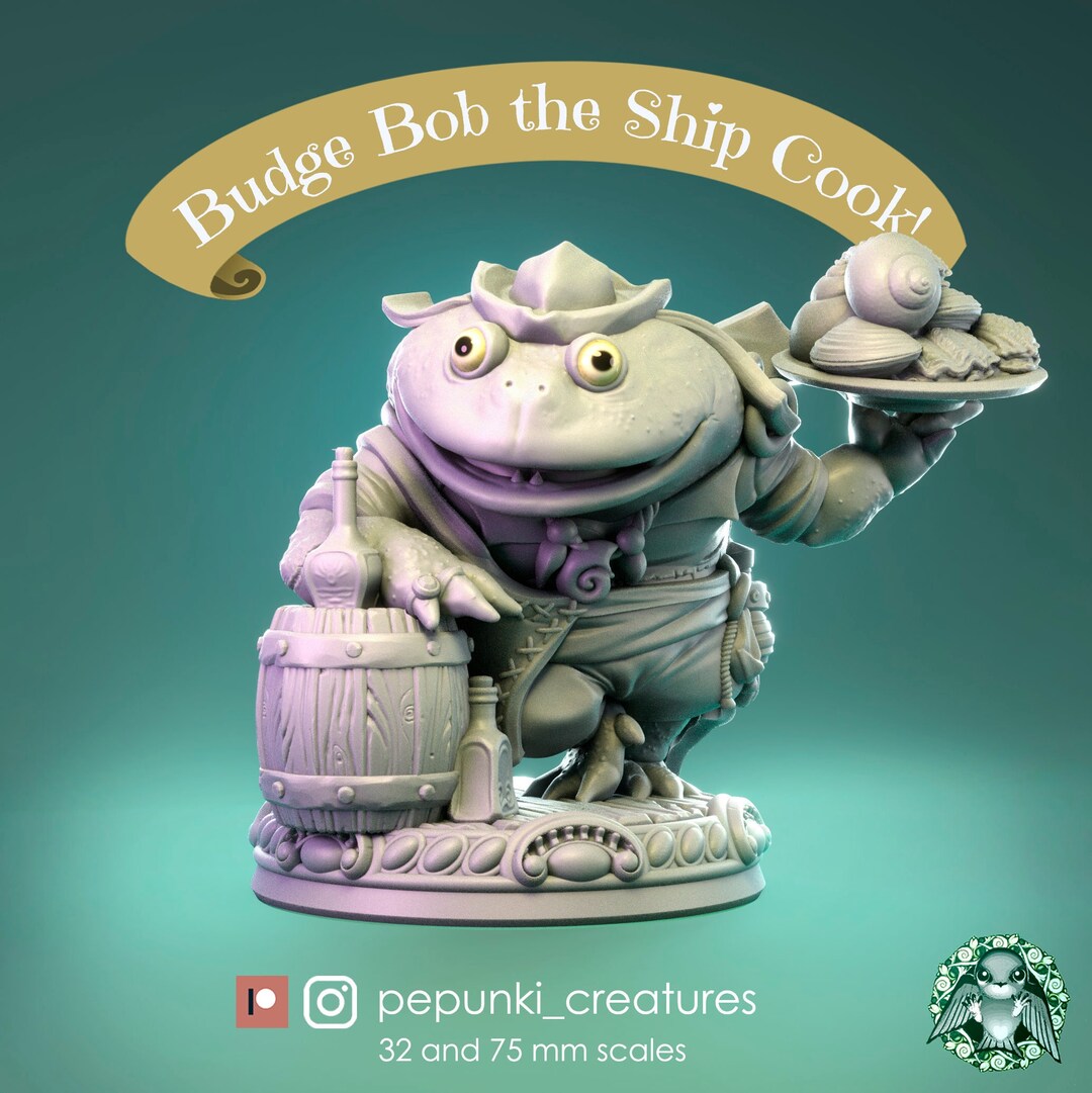 Budgee Bob D&D TTRPG Miniature Pepunki Creatures Unpainted, Unplated ...