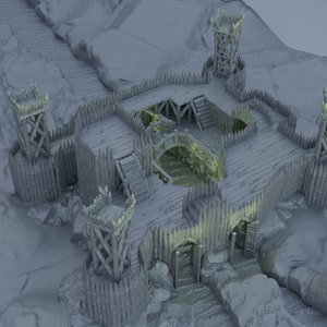 Fortified River Camp | D&D TTRPG Playable 3D Printed Building Terrain ...