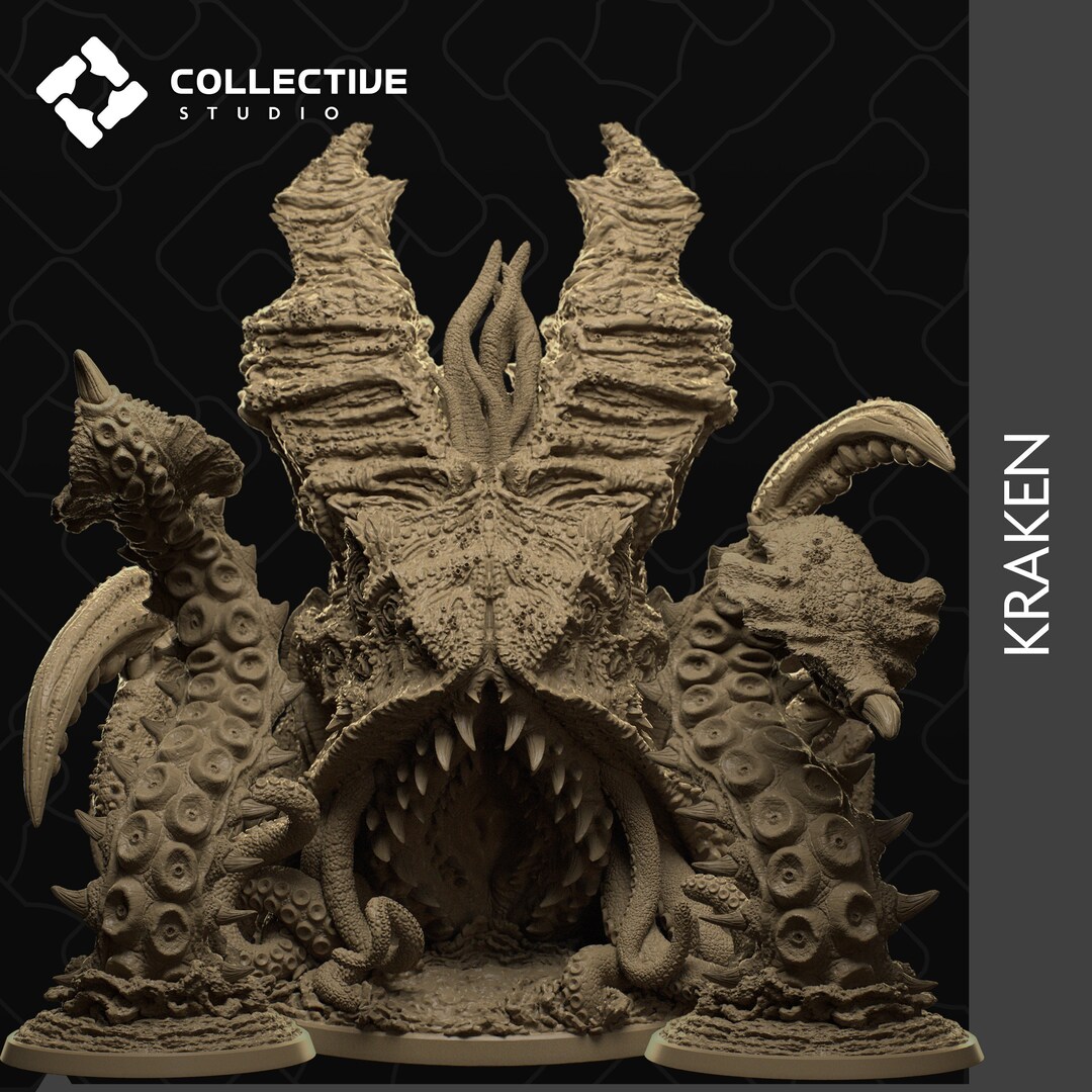 Kraken TABLETOP SCALE TTRPG Miniature Collective Studio - Etsy