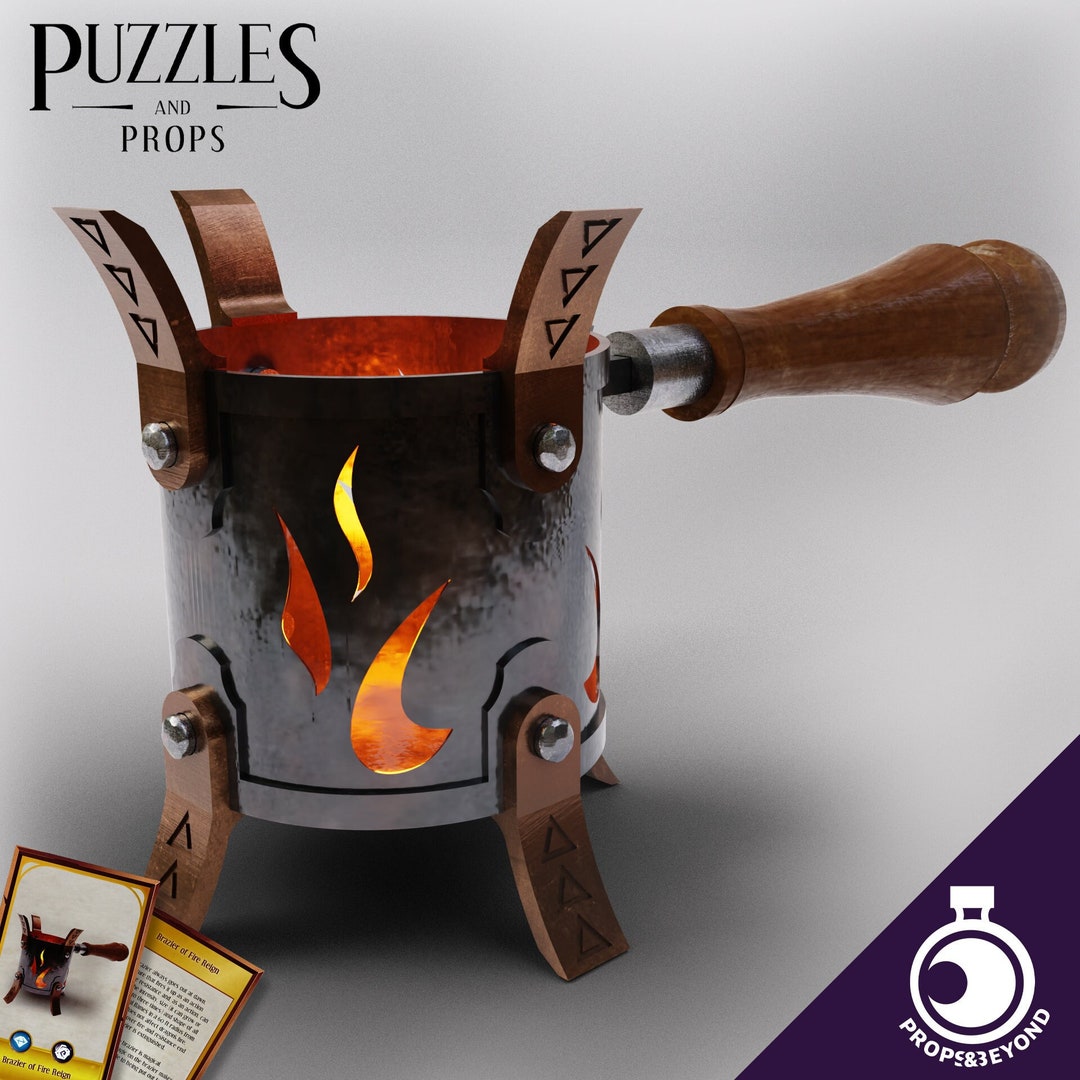 Brazier of Fire Reign | Dnd TTRPG LARP Gaming Prop | Puzzles & Props - Etsy