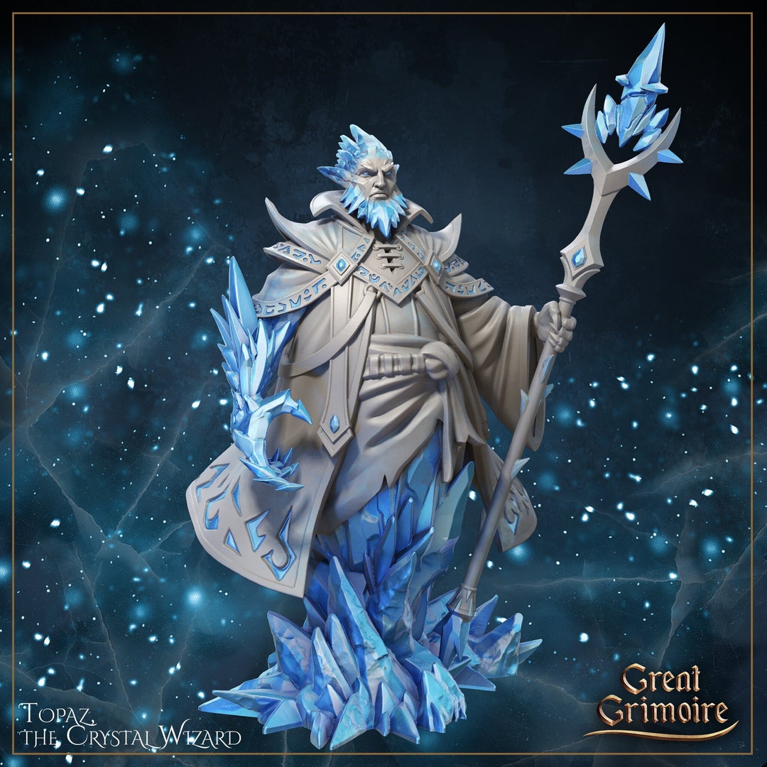 Topaz the Crystal Wizard | Tabletop Scale | D&D Ttrpg Miniature | Great ...