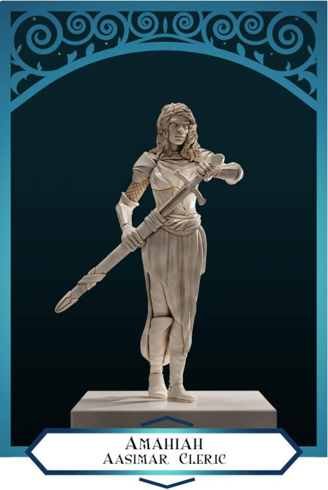 Aasimar Cleric TABLETOP SCALE TTRPG Miniature the Printing Goes Ever on ...