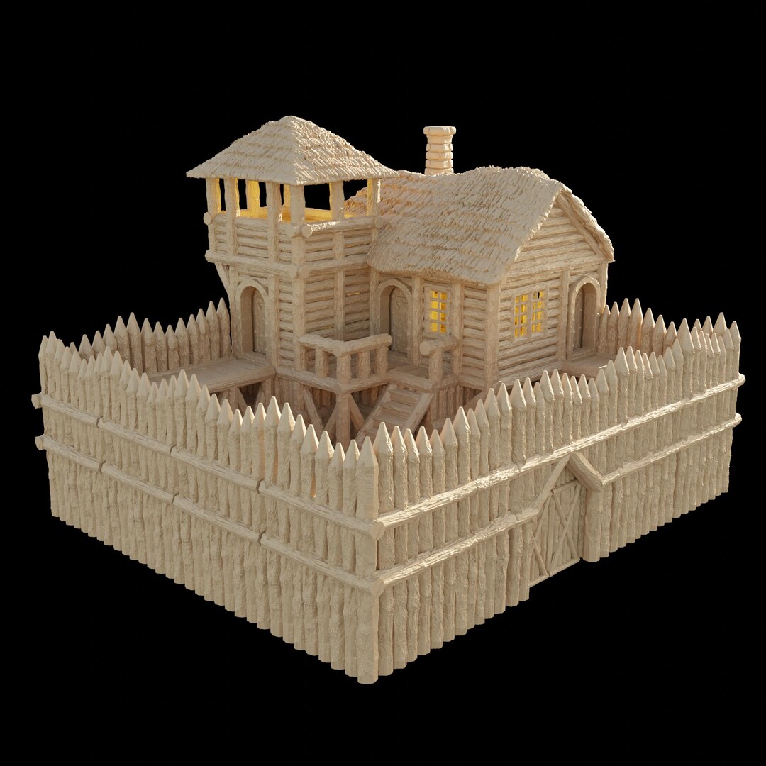 Fortified Forest House | 28mm Scale Model Terrain | D&D TTRPG Playable ...