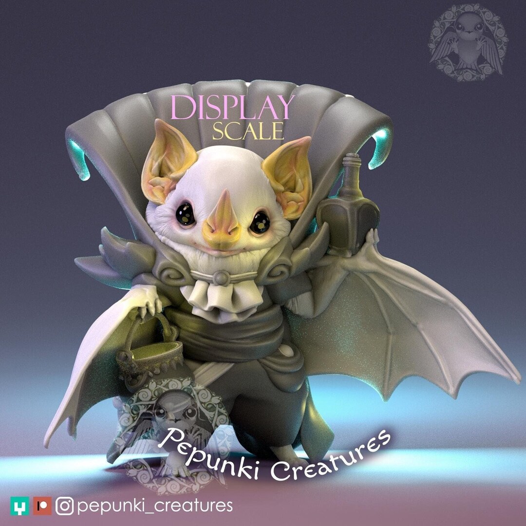 Honduran Bat 57mm Display Model Pepunki Creatures Unpainted Resin 8k - Etsy