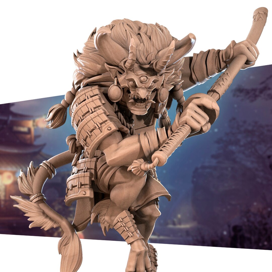Oni Samurai | Tabletop Scale | D&D Ttrpg Miniature | Bite the Bullet ...