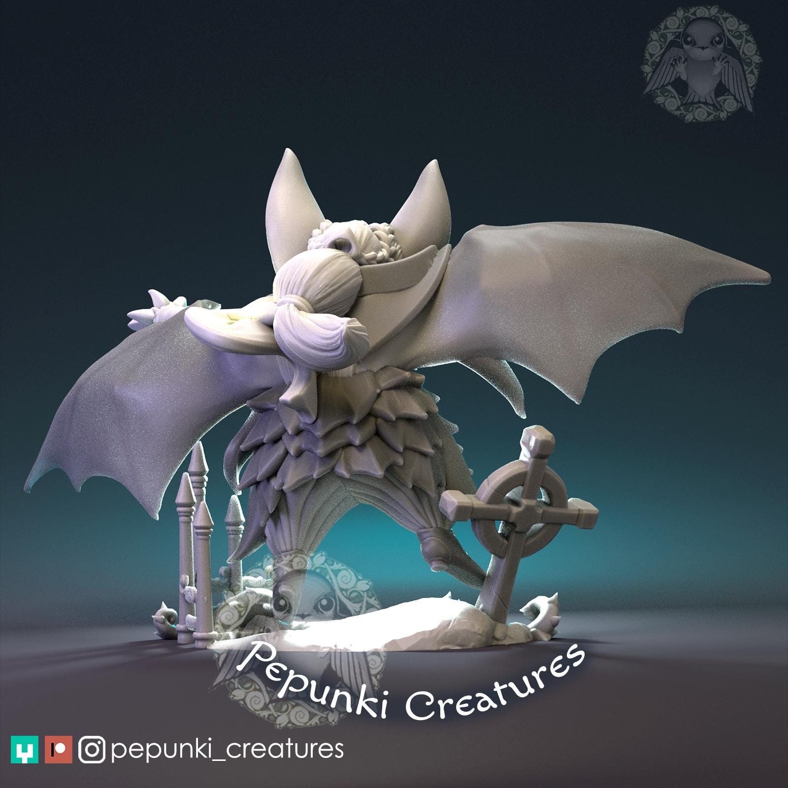Vampire Bat | Tabletop or Display Scale | D&D Humblewood TTRPG ...